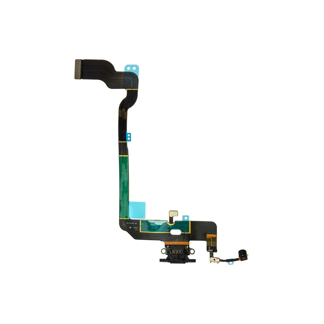 iPhone Xs Charging Port +Flex - Black (OEM New) - MK Mobile