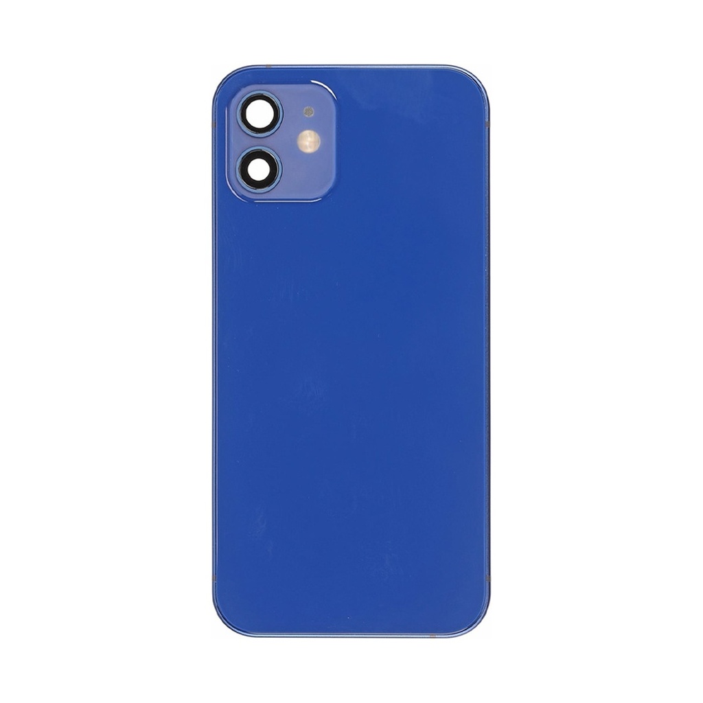 iPhone 12 Full Back Housing + Small Parts (Black) - MK Mobile