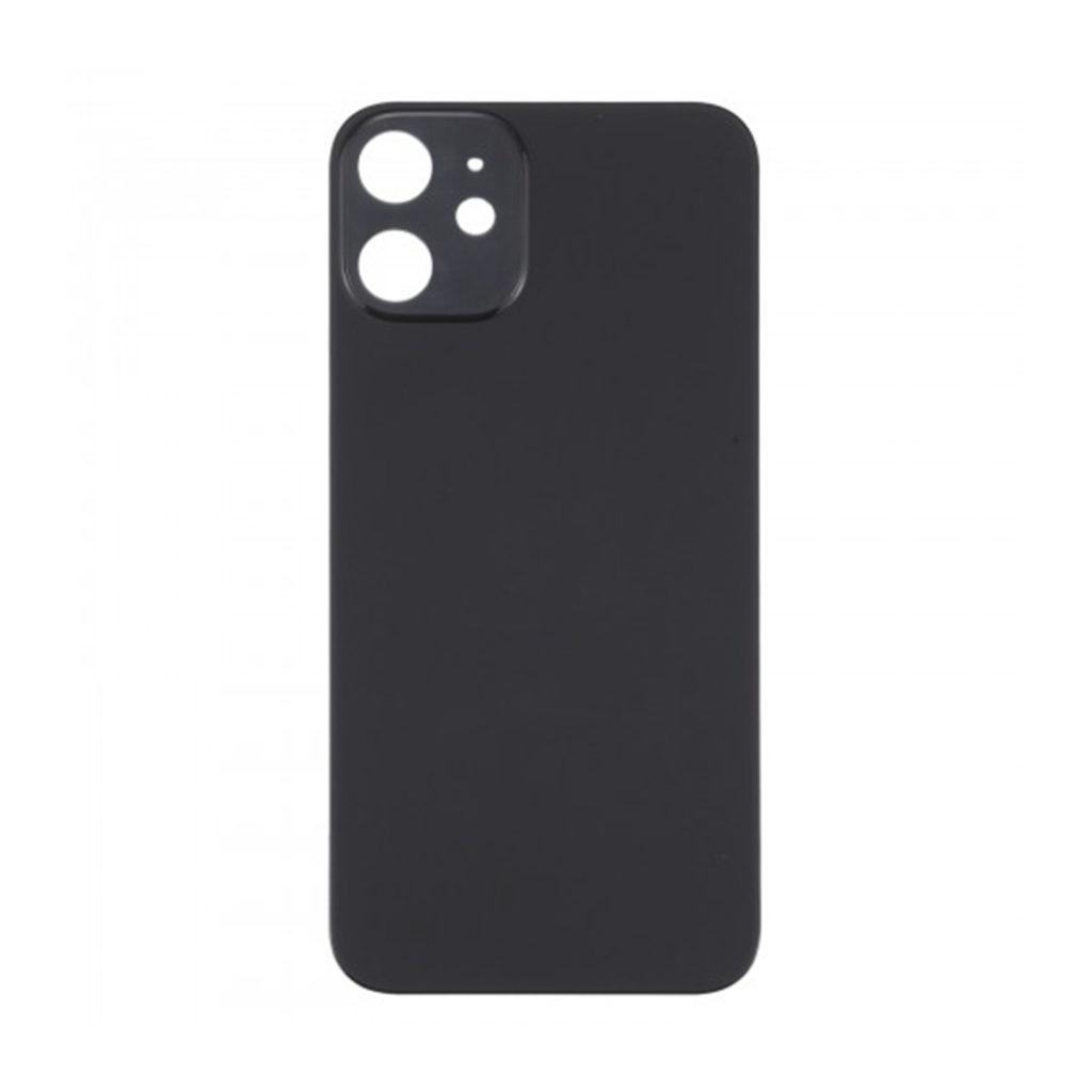 iPhone 12 Mini Back Cover - Black (Large Camera Hole) - MK Mobile