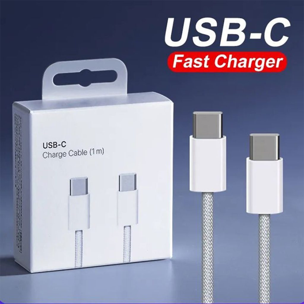 USB-C To USB-C Cable for iPhone 15 Series in Packaging 60W (1M) - MK Mobile