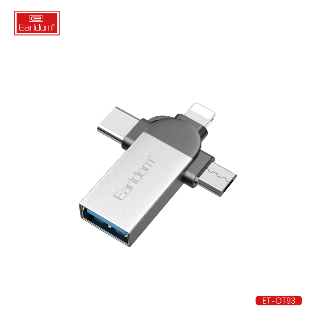 Earldom OT93 (OTG+USB) To iPhone/micro/Type-C Adapter - MK Mobile