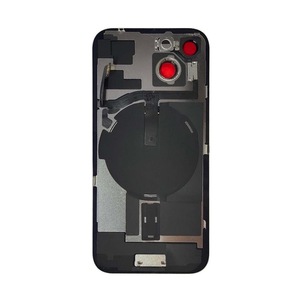 iPhone 15 Back Glass +Steel Plate +Pre-Installed MagSafe Magnet +NFC And Flashlight Flex (Black ...