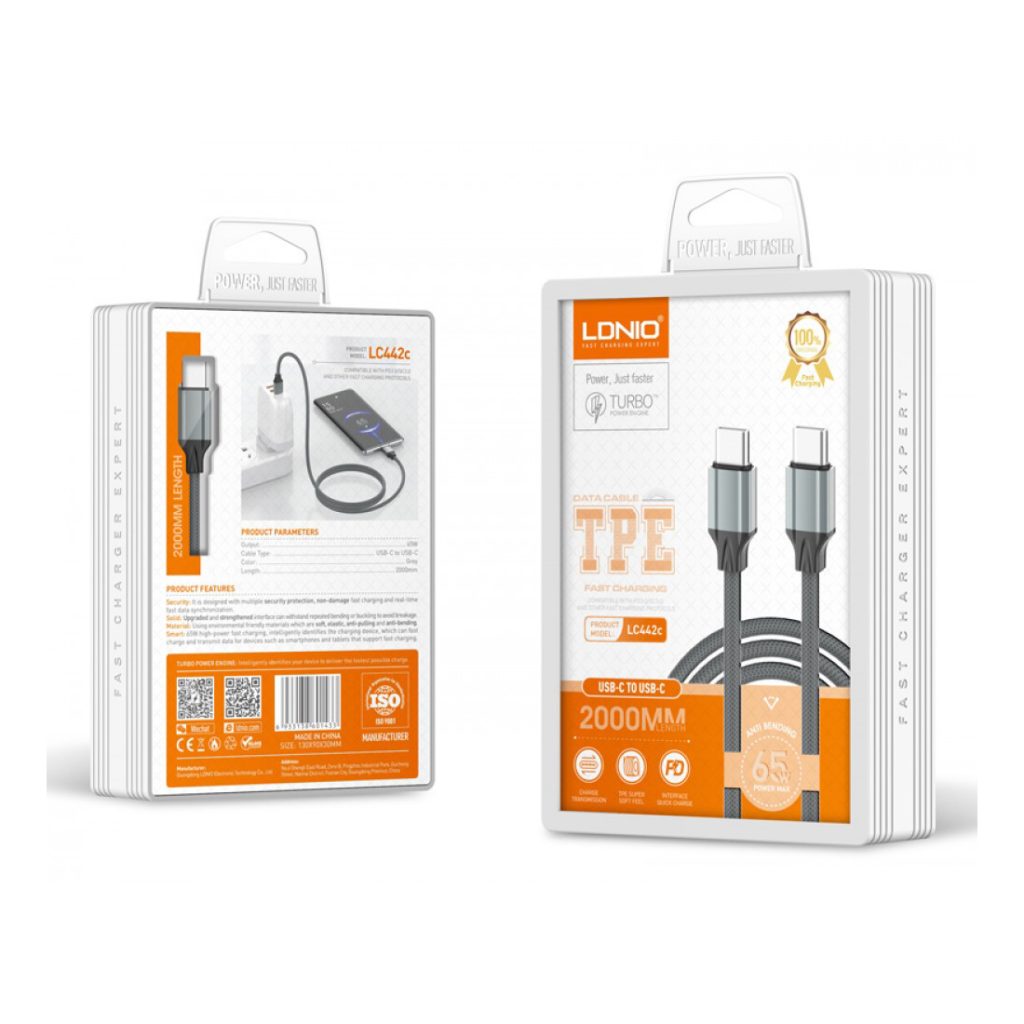 LDNIO LS442 TPE USB To Type-C Fast Charge Cable (2m) - MK Mobile